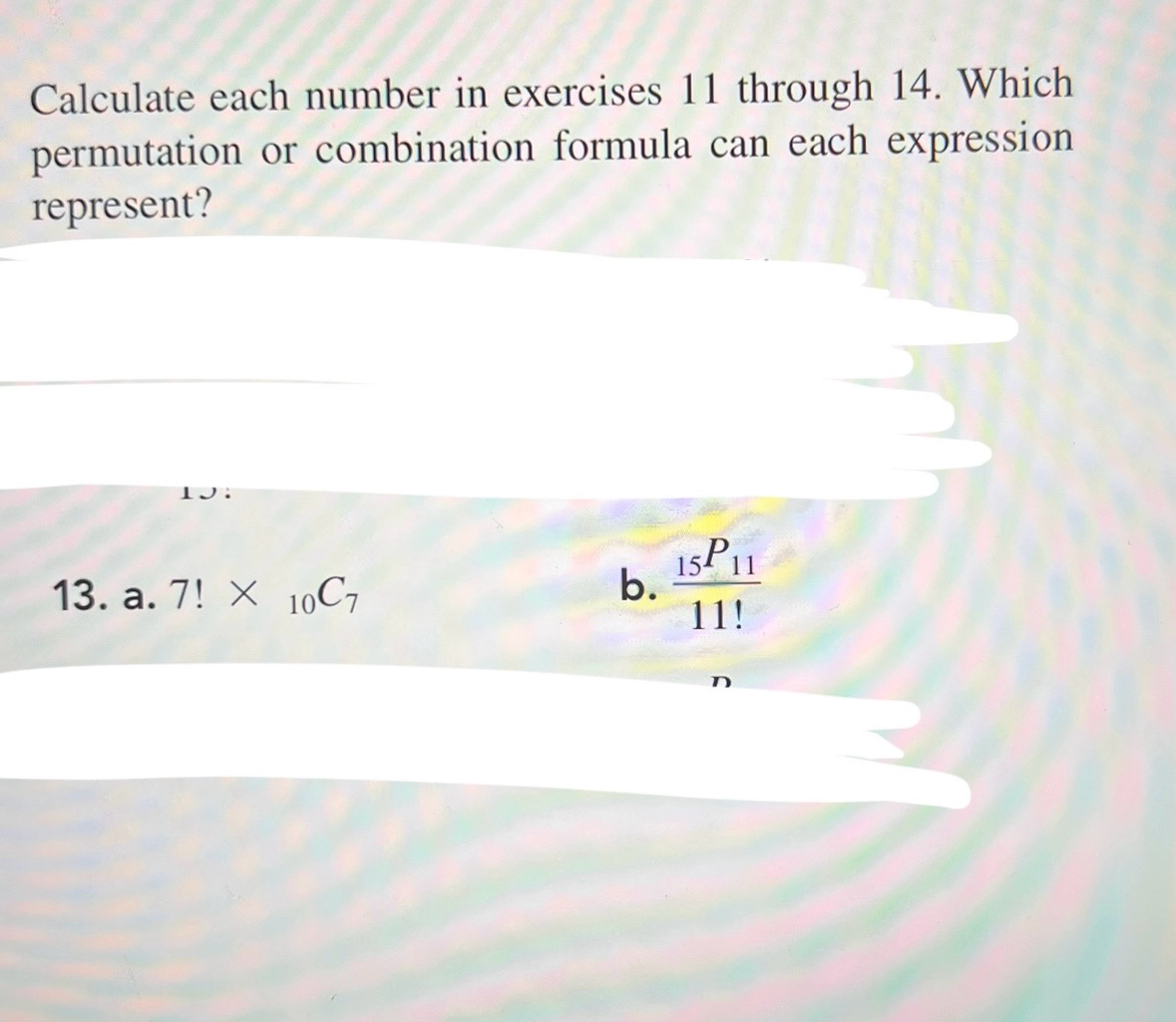 Solved Calculate each number in exercises 11 ﻿through 14. | Chegg.com