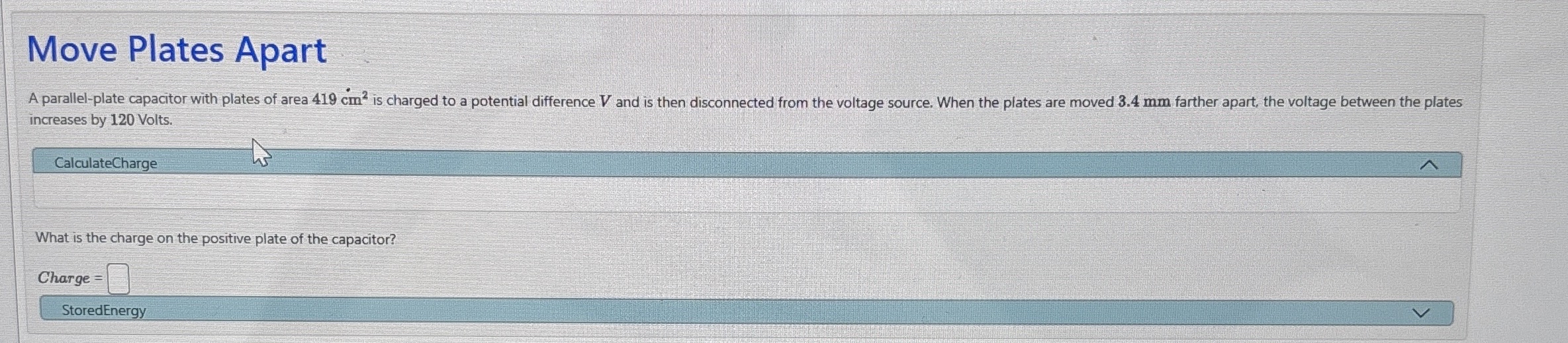 Move Plates Apart increases by 120 | Chegg.com