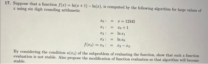 Solved Suppose that a function f(x)=ln(x+1)−ln(x), is | Chegg.com