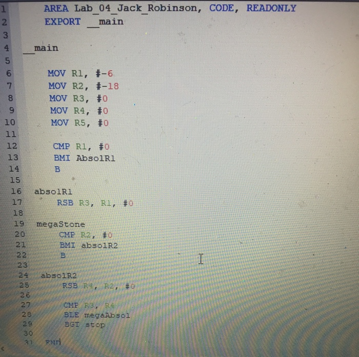 Solved I am using arm programming to translate to assembly | Chegg.com