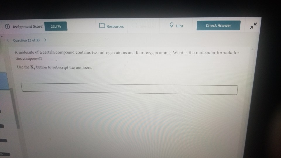 Solved Assignment Score: 23.7% Resources Hint Check Answer