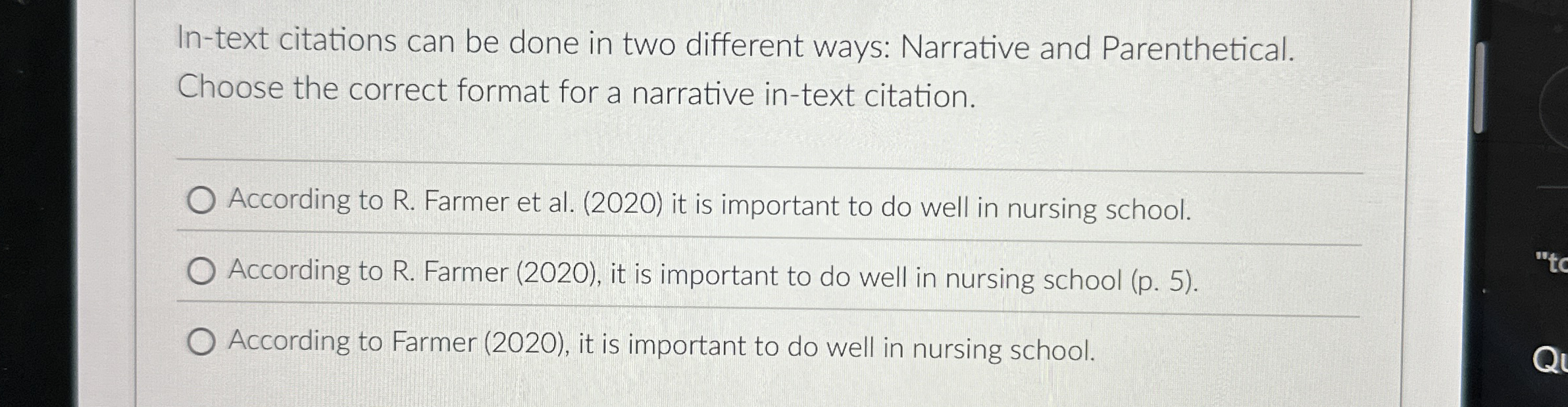 High Quality SOLUTION In-text citations can be done in two different ...