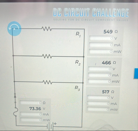 Solved UL LIRLUII LHALLEINESOLVING FOR DC CIRCUIT COMPONENT | Chegg.com