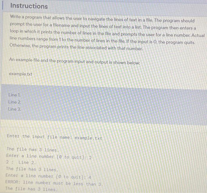 Solved Instructions Write a program that allows the user to | Chegg.com