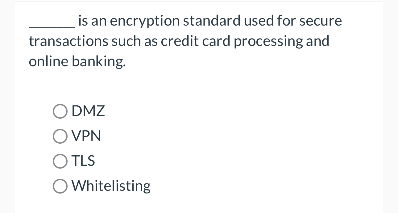 Solved q, ﻿is an encryption standard used for secure | Chegg.com