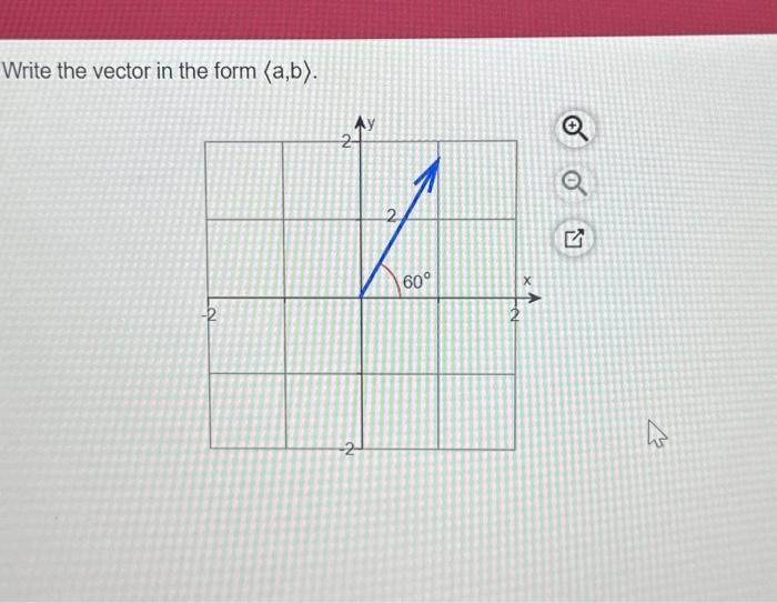 Solved Write the vector in the form a,b . | Chegg.com