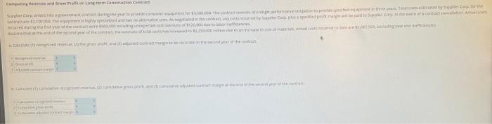 Solved supplier Corp. enters into a government count | Chegg.com