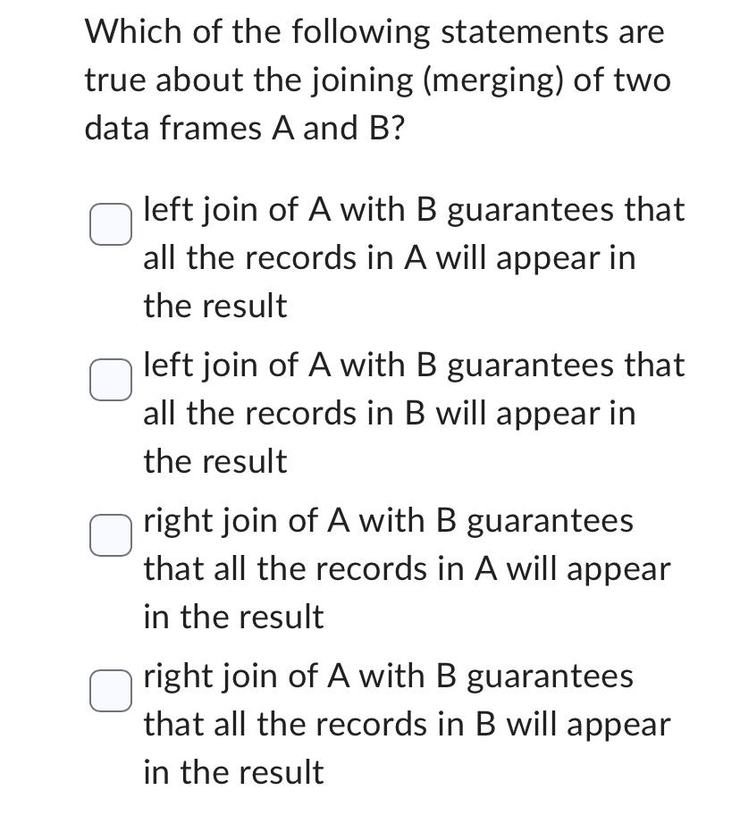 Solved Which of the following statements are true about the | Chegg.com