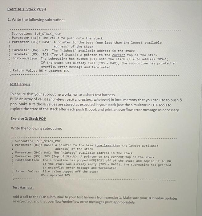Solved 1 Write The Following Subroutine Subroutine