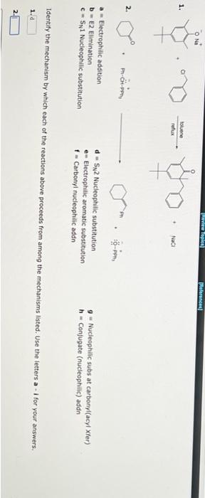 Solved 1. NaCl 2. a = Electrophilic addition d=SN2 | Chegg.com