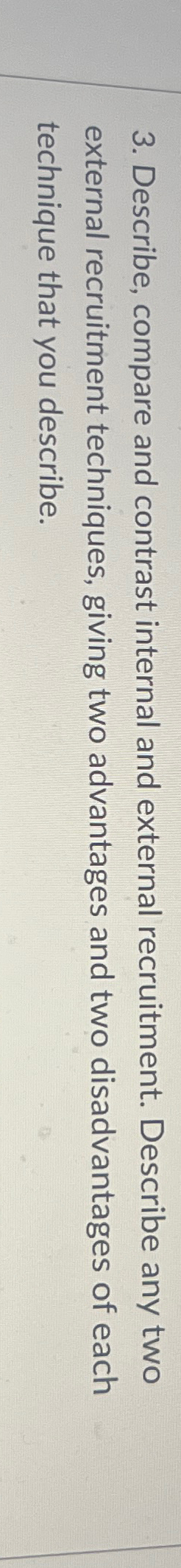 Solved Describe, compare and contrast internal and external | Chegg.com