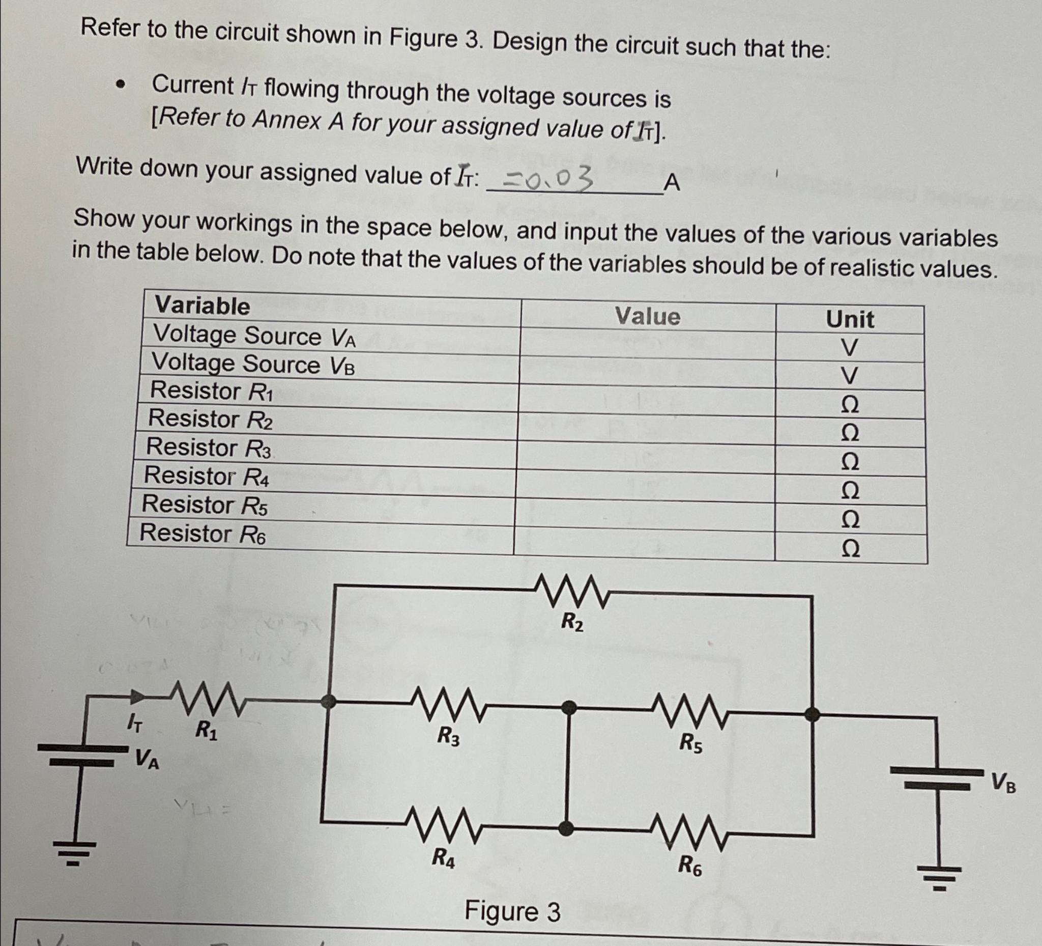 Solved Refer To The Circuit Shown In Figure 3 ﻿design The
