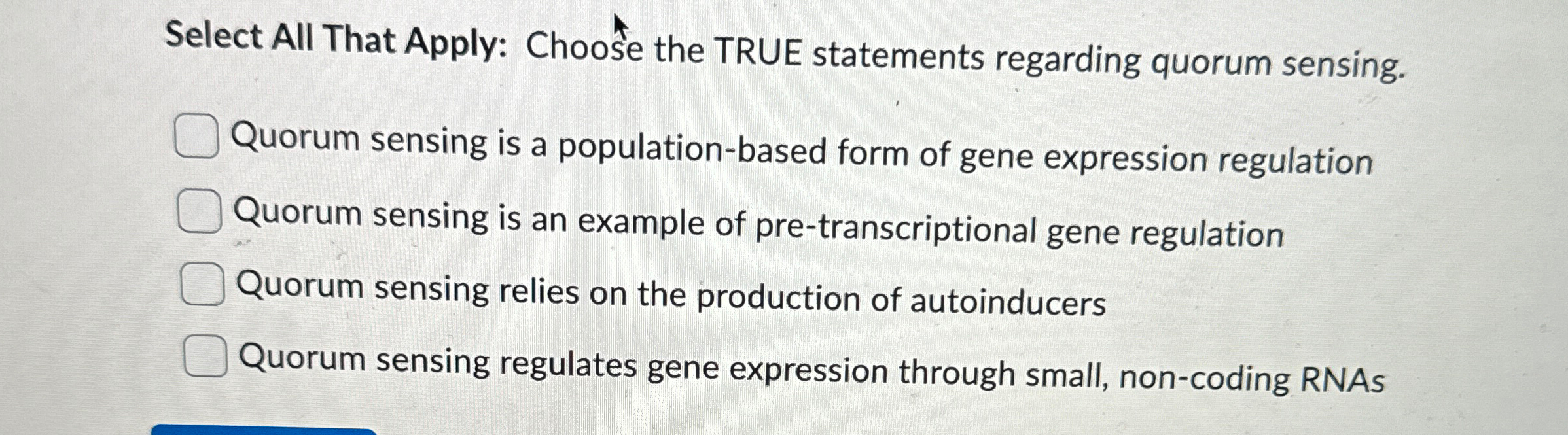 Solved Select All That Apply: Choose the TRUE statements | Chegg.com