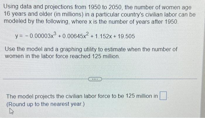 Solved Using data and projections from 1950 to 2050 , the | Chegg.com