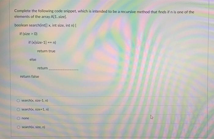 Solved Complete the following code snippet, which is | Chegg.com