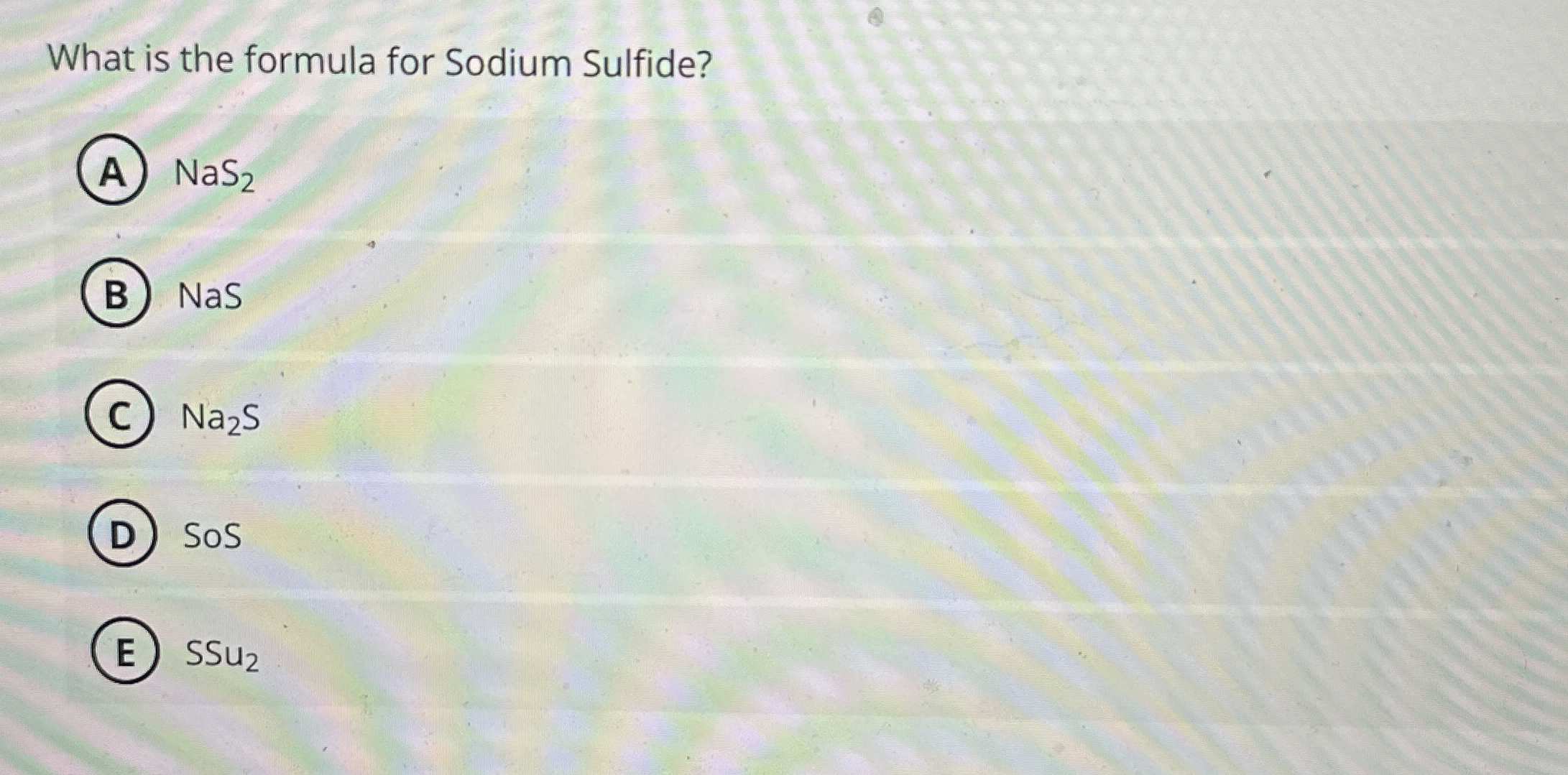 Solved What is the formula for Sodium | Chegg.com