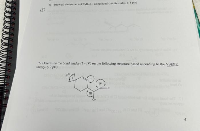 Solved 15. Draw all the isomers of C4H10O, using bond-line | Chegg.com