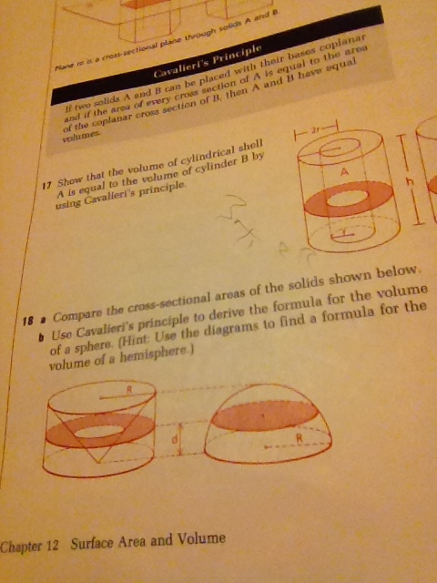 Solved use cavalieri's principle to derive the formula for | Chegg.com