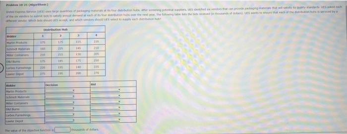 tousesto oblark. Problem 10-21 (Algorithmic) United | Chegg.com