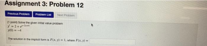 Solved Assignment 3: Problem 11 Previous Problem Problem | Chegg.com