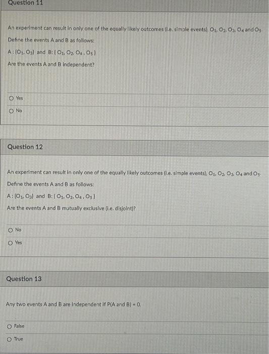 Solved An experiment can result in only one of the equally | Chegg.com