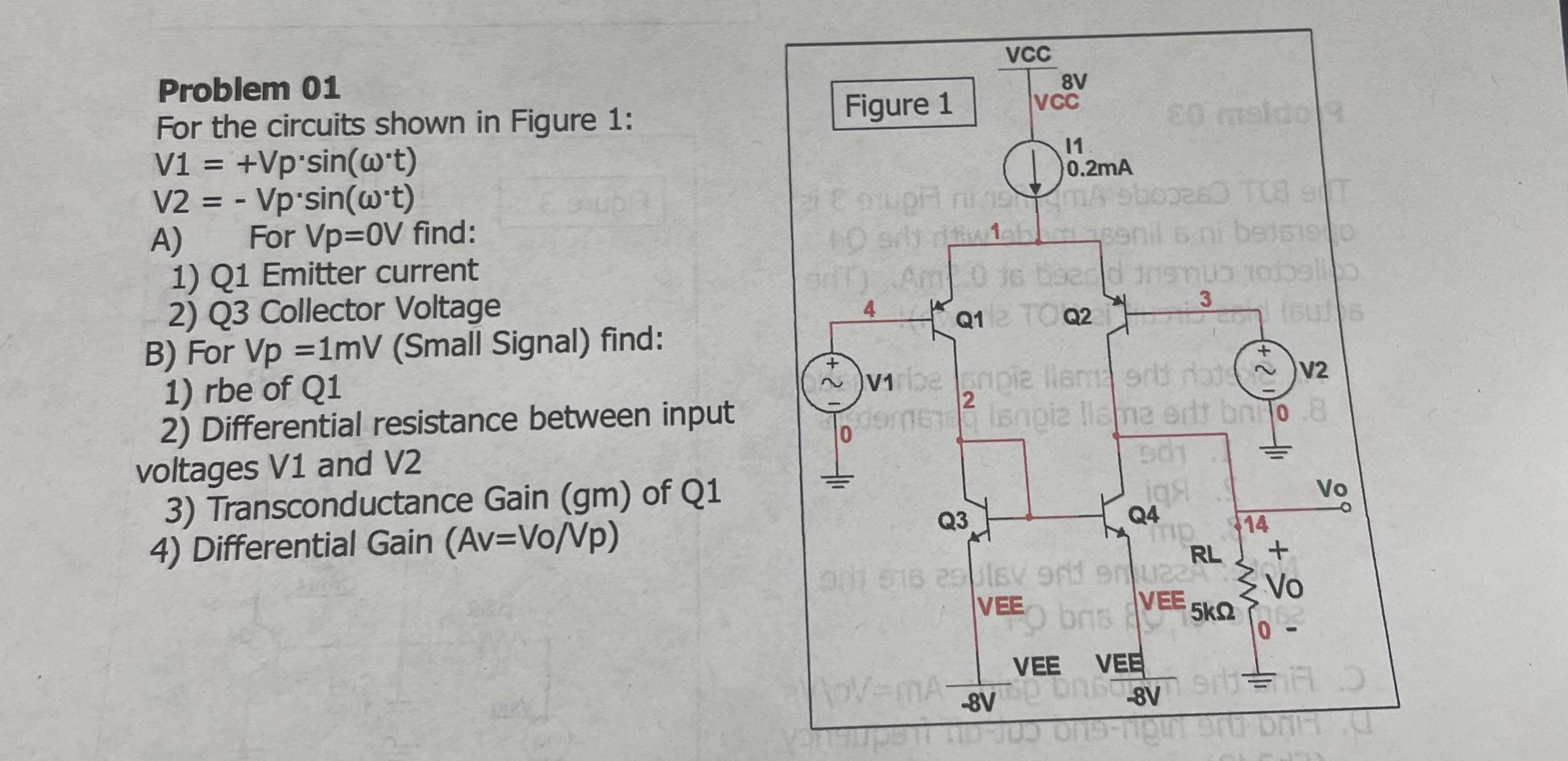 Solved Problem 01For the circuits shown in Figure | Chegg.com
