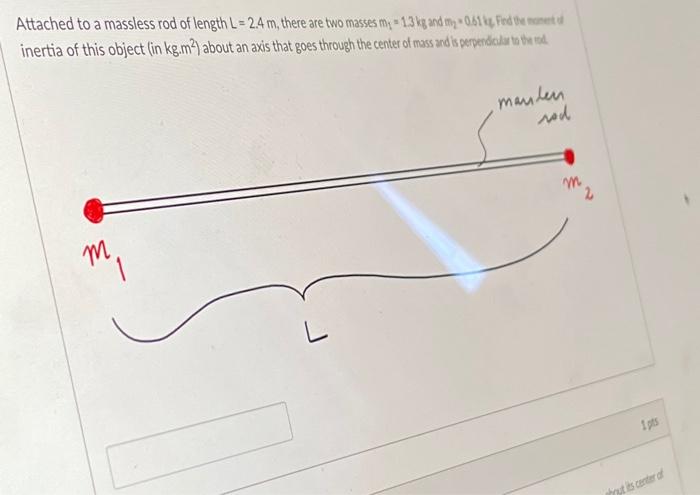 Solved inertia of this object (in kg⋅m2 ) about an axis that | Chegg.com