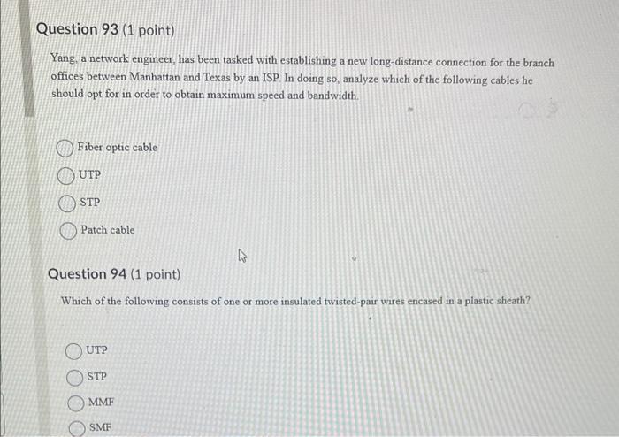 Solved Yang, a network engineer, has been tasked with | Chegg.com