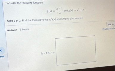 Solved Consider the following functions.f(x)=x-12 ﻿and | Chegg.com