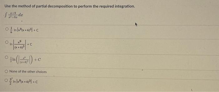 Solved Use the method of partial decomposition to perform | Chegg.com