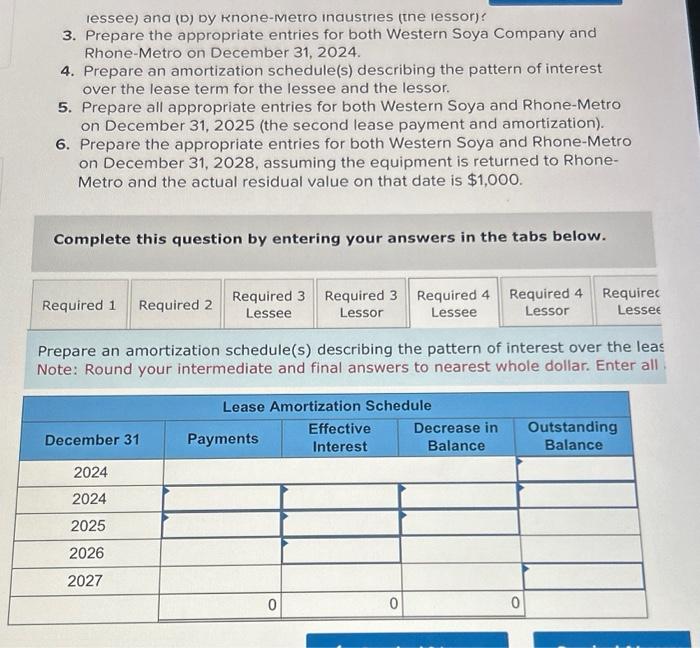 Solved On December 31, 2024, Rhone-Metro Industries leased | Chegg.com