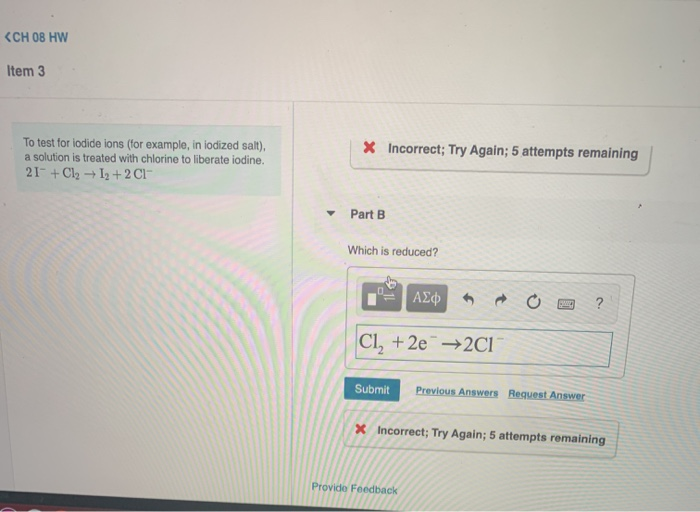Solved Course Home I, + 2e Submit Previous Answers Request | Chegg.com