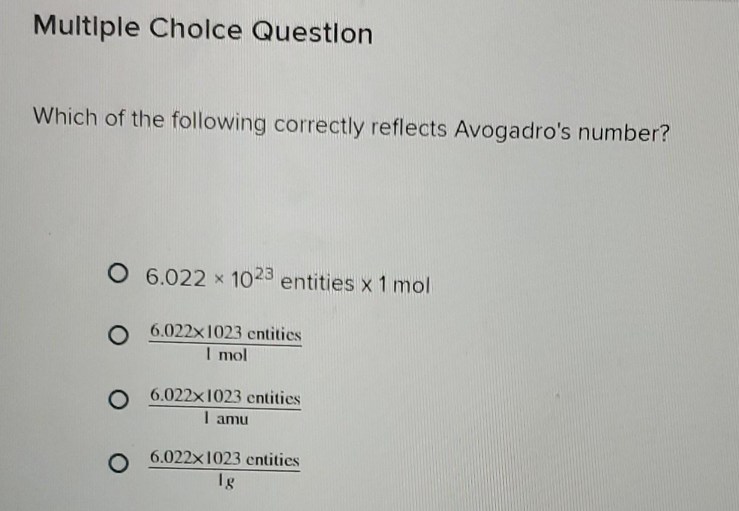 Solved Multiple Cholce Questlon Which of the following | Chegg.com