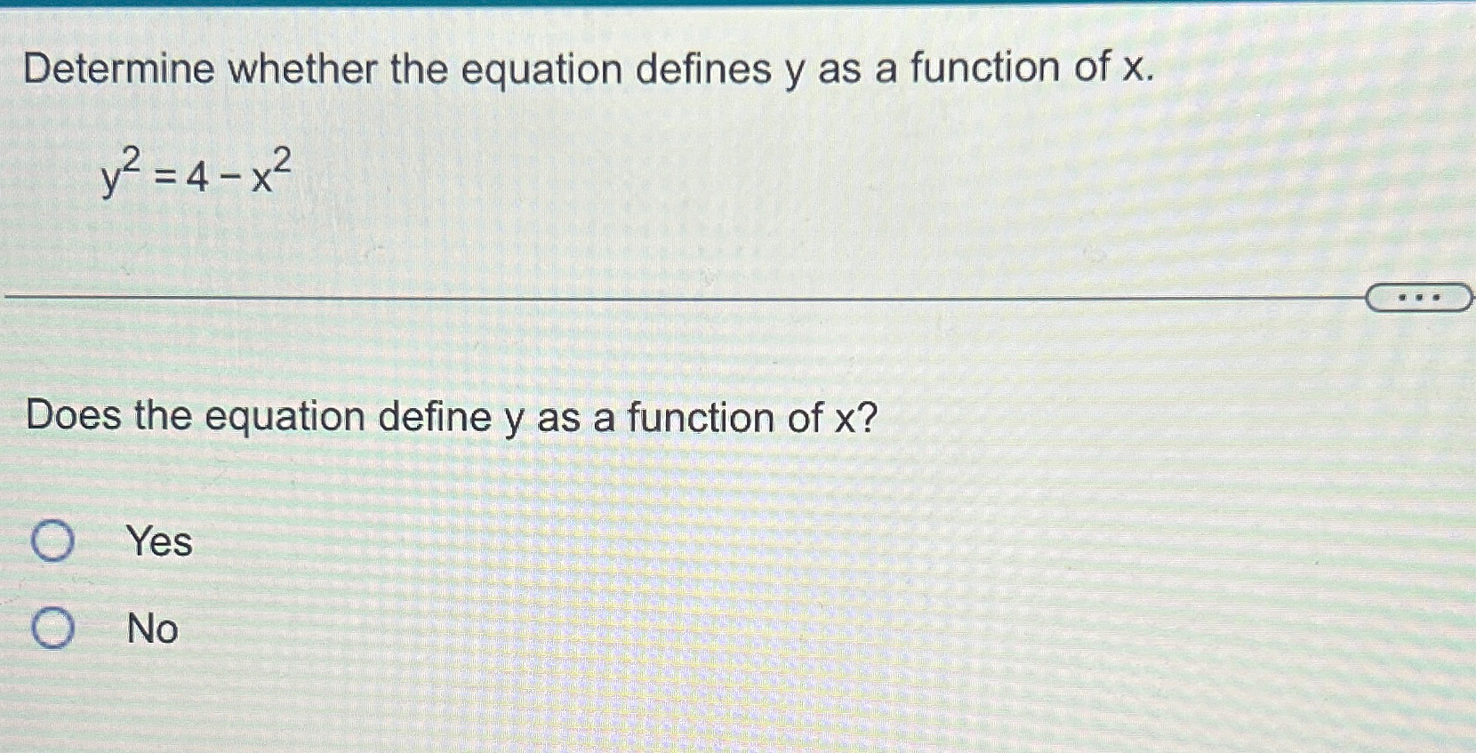 Solved Determine whether the equation defines y ﻿as a | Chegg.com