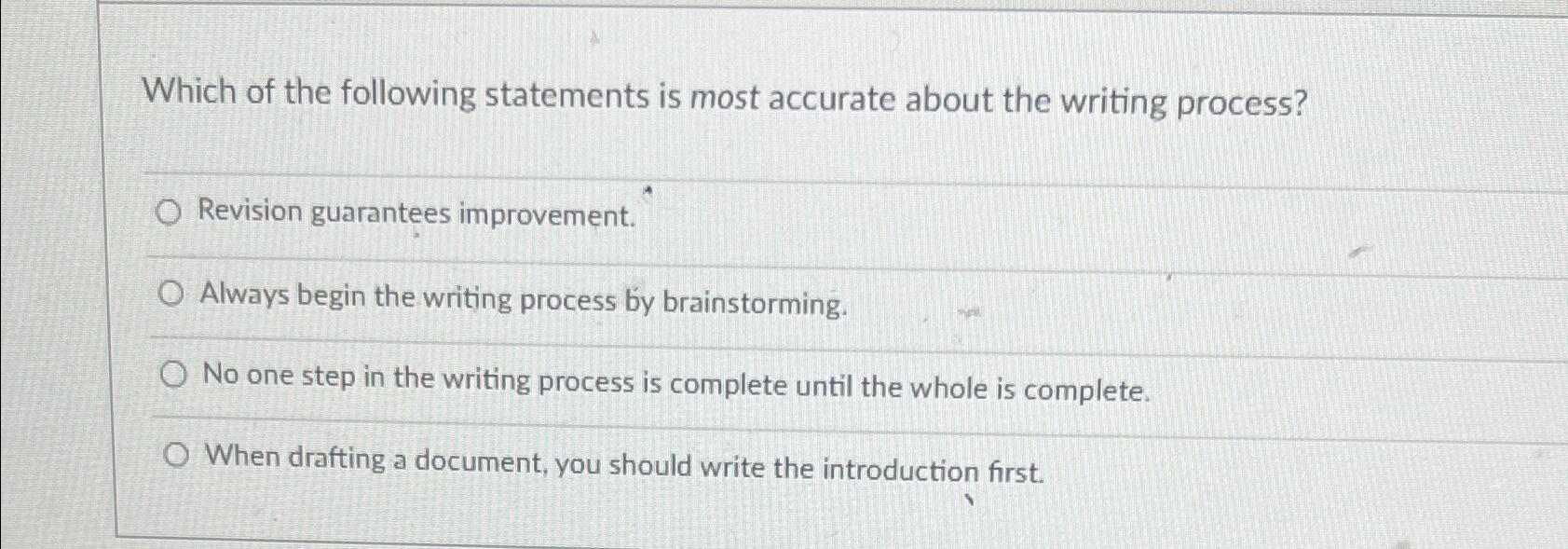 Solved Which of the following statements is most accurate | Chegg.com