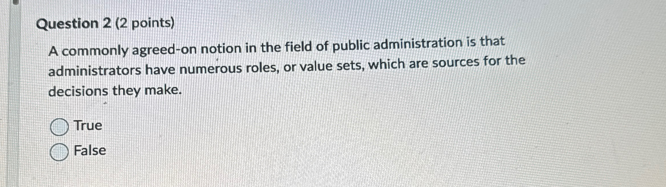 Solved Question 2 (2 ﻿points)A commonly agreed-on notion in | Chegg.com