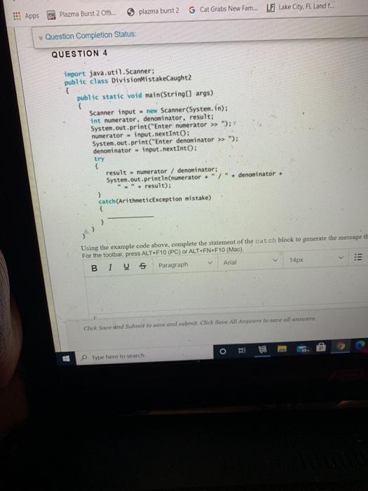 Solved Question 4using the example code above, complete the | Chegg.com