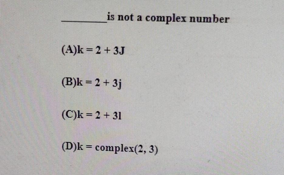 is not a complex | Chegg.com