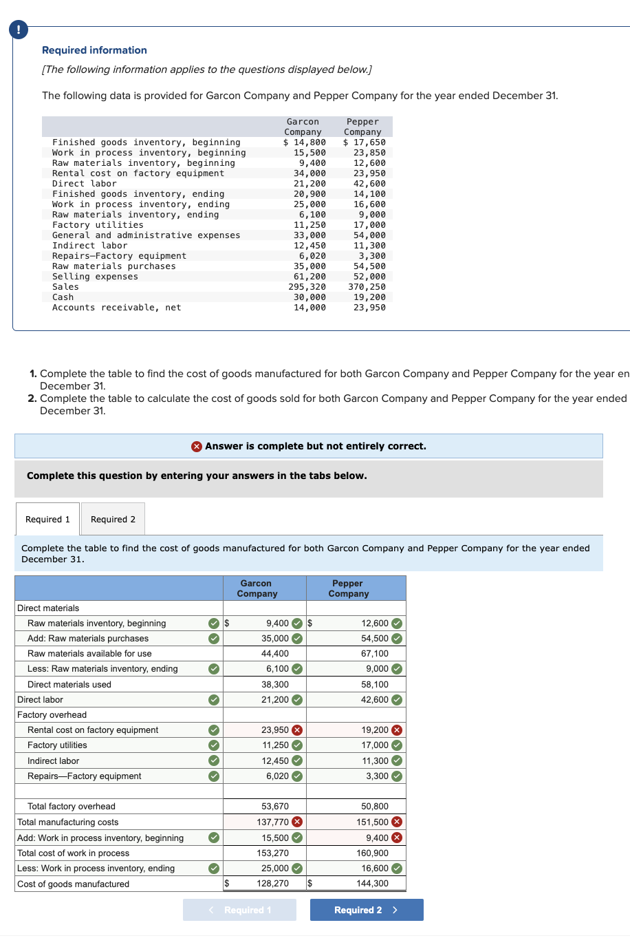 Solved Question 5, ﻿please correct the mistakes: Required | Chegg.com