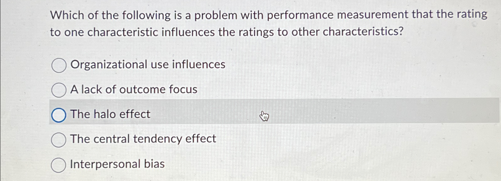 Solved Which of the following is a problem with performance | Chegg.com