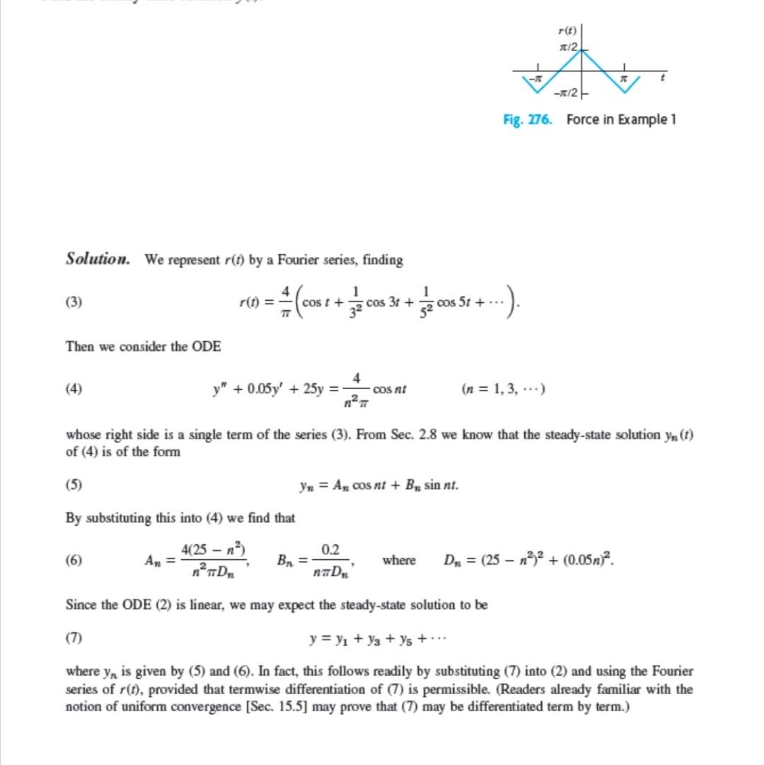 Solved From Sec. 2.8 we know that forced oscillations of a | Chegg.com