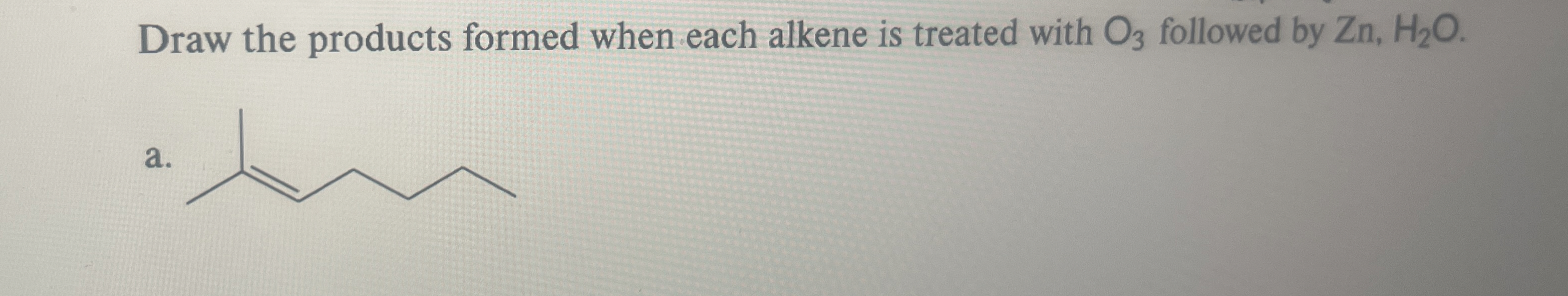 Solved Draw the products formed when each alkene is treated | Chegg.com
