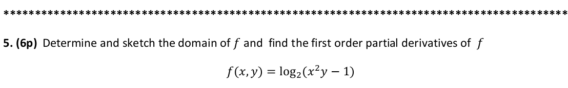 Solved (6p) ﻿Determine and sketch the domain of f ﻿and find | Chegg.com