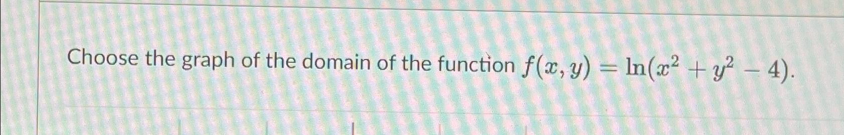 Solved Choose the graph of the domain of the function | Chegg.com