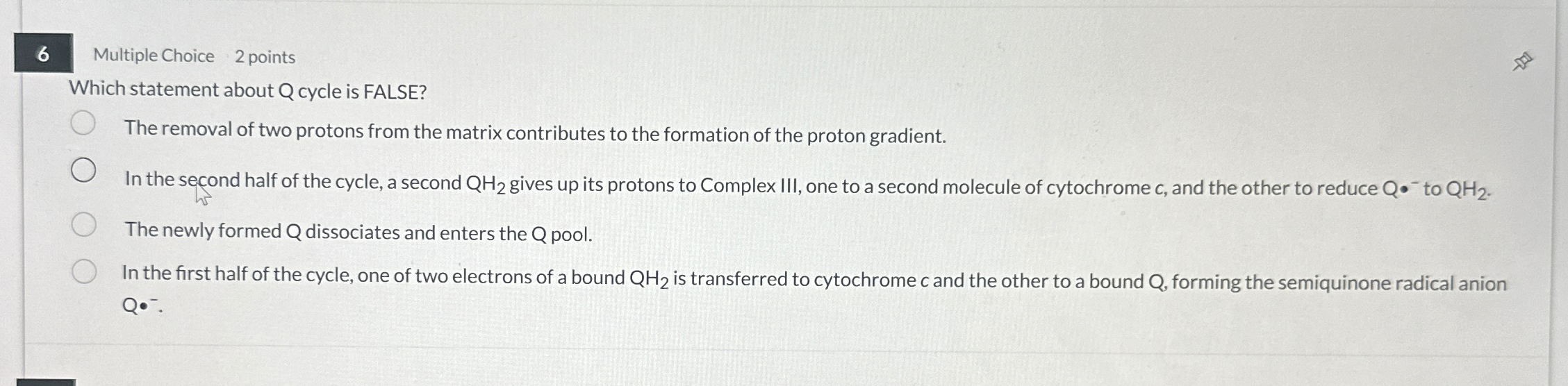 High Quality SOLUTION 6Multiple Choice2 ﻿pointsWhich statement about Q | Chegg.com