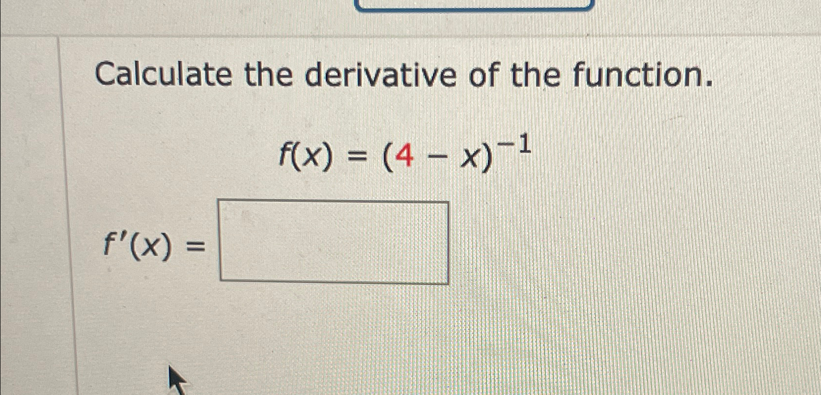 Solved Calculate the derivative of the | Chegg.com