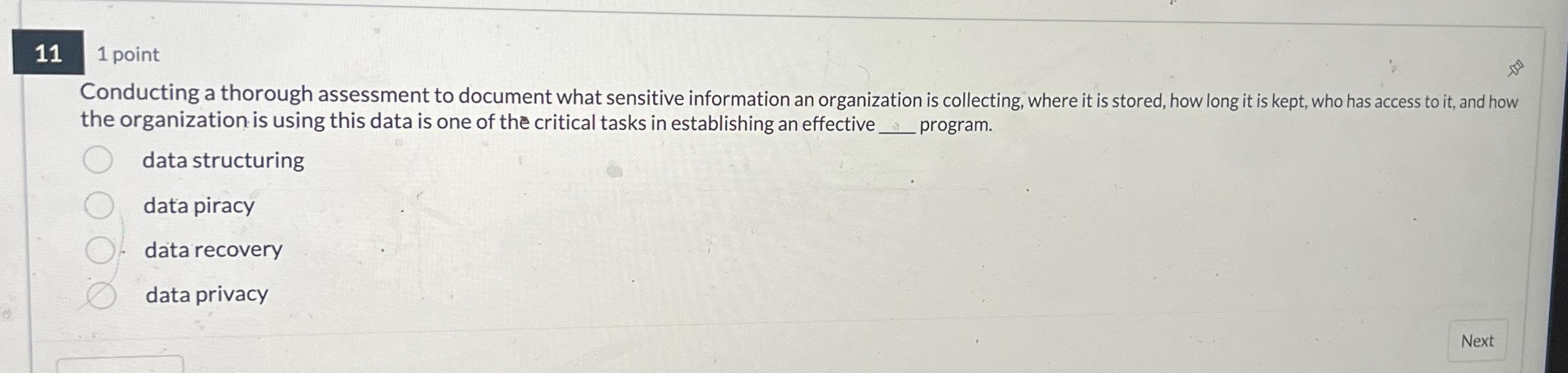 Solved 11 ﻿pointConducting a thorough assessment to document | Chegg.com