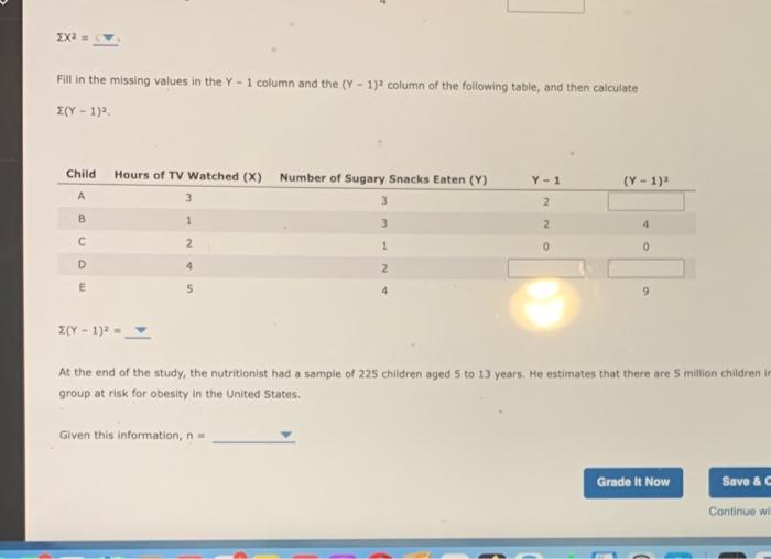 Solved Complete: Chapter 1 Problem Set ΣXY= Fill in the | Chegg.com
