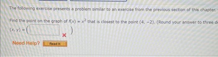 Solved The following exercise presents a problem similar to | Chegg.com