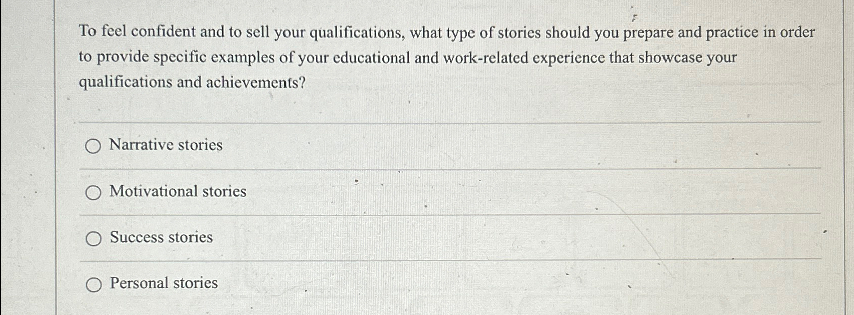 Solved To feel confident and to sell your qualifications, | Chegg.com